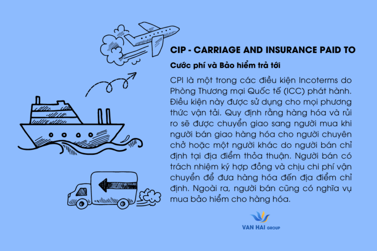 CIP là gì? Nội dung chi tiết điều kiện CIP Incoterms 2020 - Vạn Hải Group