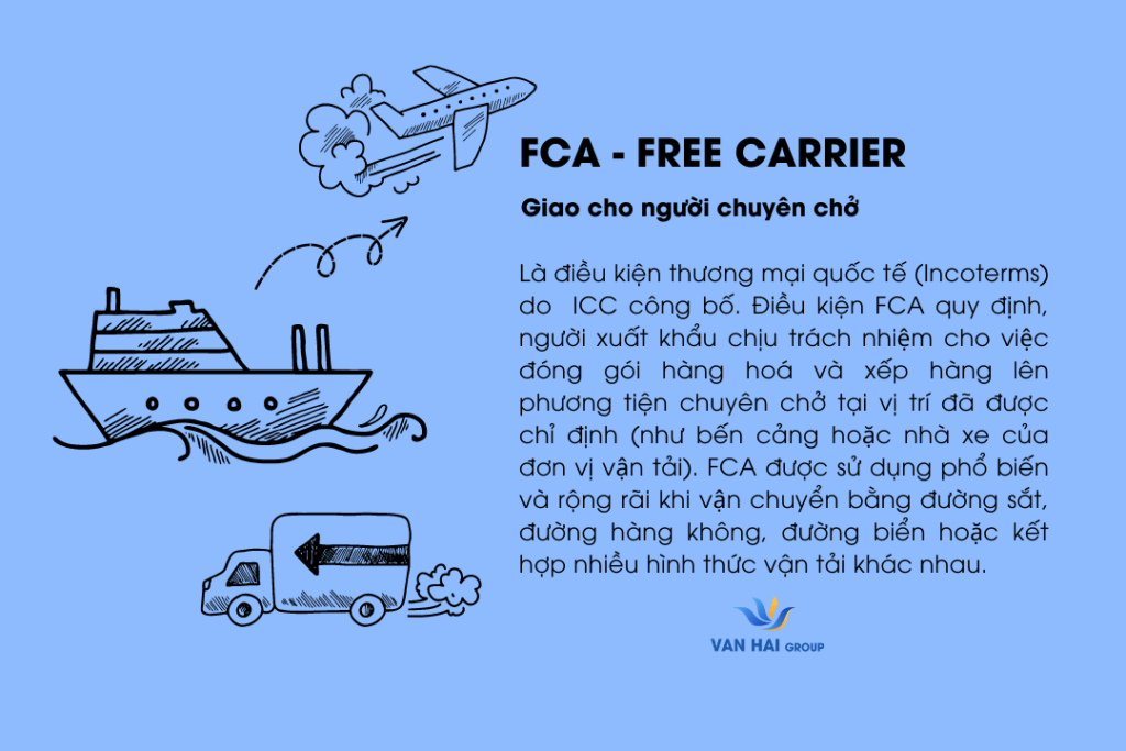 FCA là gì? Nội dung chi tiết điều kiện FCA Incoterms 2020 - Vạn Hải Group