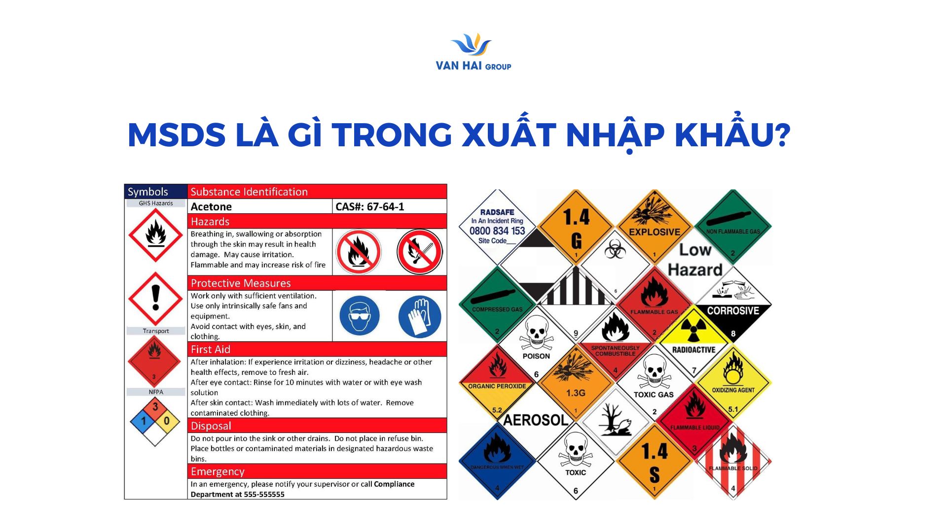 MSDS là gì trong xuất nhập khẩu? Nội dung cần có trên MSDS - Vạn Hải Group